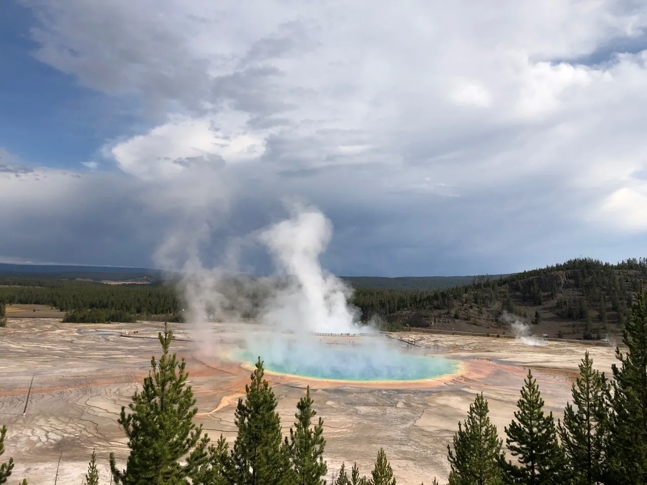 Grand Prismatic Spring - From Grand Prismatic Spring Overlook, United ...